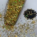 4 POINT STAR GOLD Holographic Star Glitter Gold 4 Point Star Polyester ...