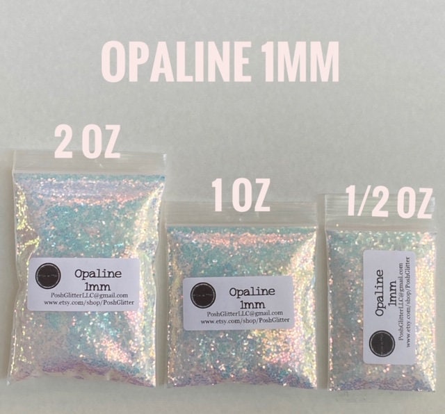 OPALINE 1MM White Iridescent Opal Glitter Hex Cut Opal - Etsy