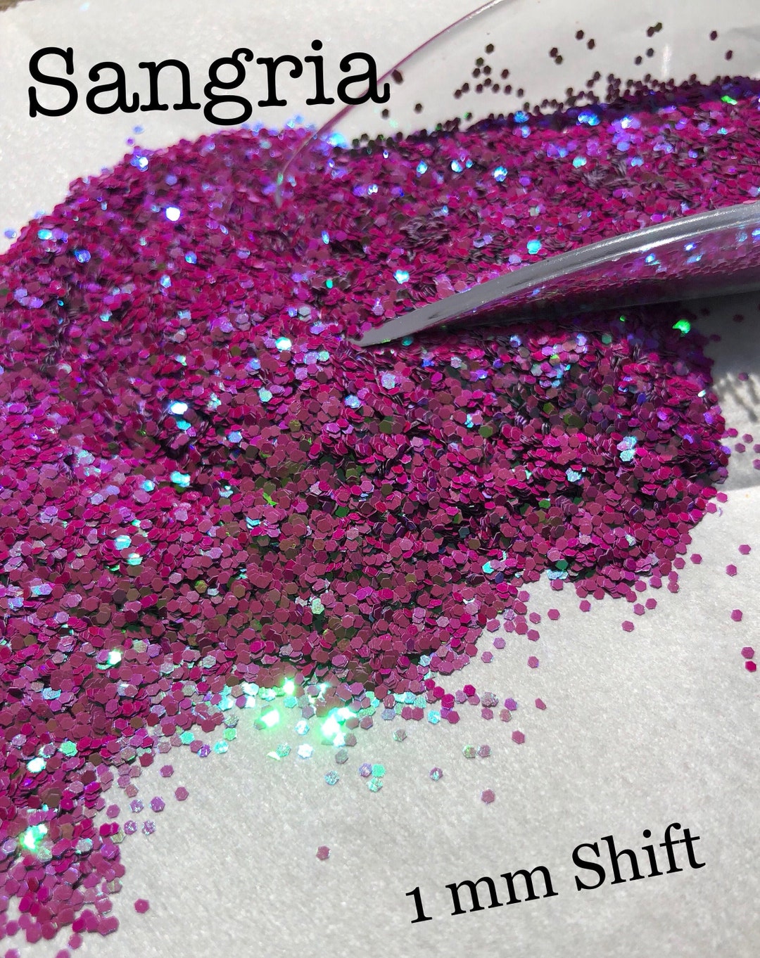 SANGRIA 1MM Purple Color Shift Glitter, Hex Cut Polyester Glitter ...