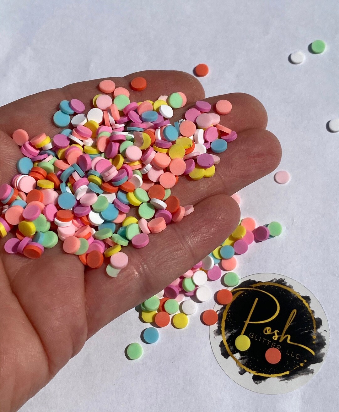 MULTI COLOR CIRCLE Sprinkles - Polymer Clay Sprinkles - Fake Sprinkles ...