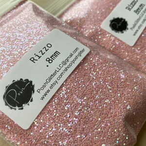 RIZZO .8MM Pink Hex Cut, Polyester Glitter, Solvent Resistant, Pink ...