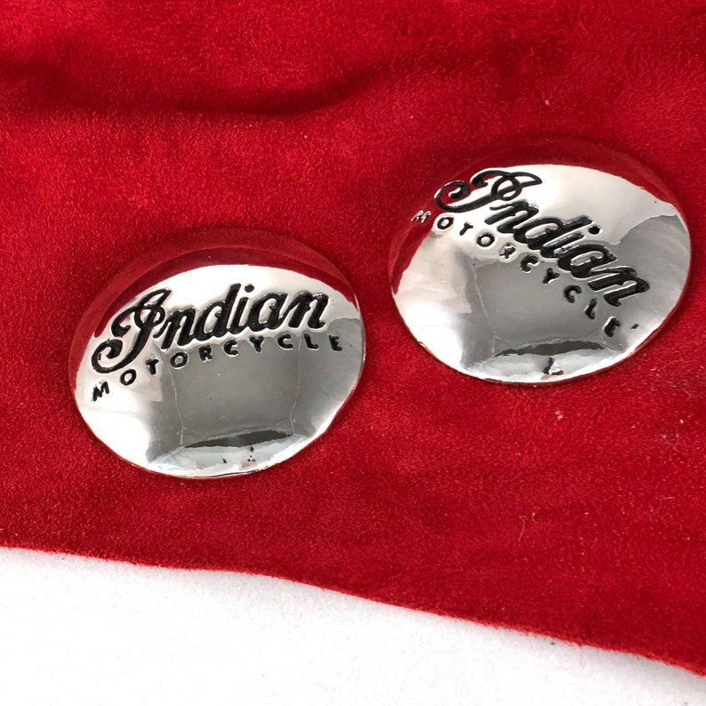Indian Motorcycle Logo Concho in Bright Shiny Nickel - Etsy UK