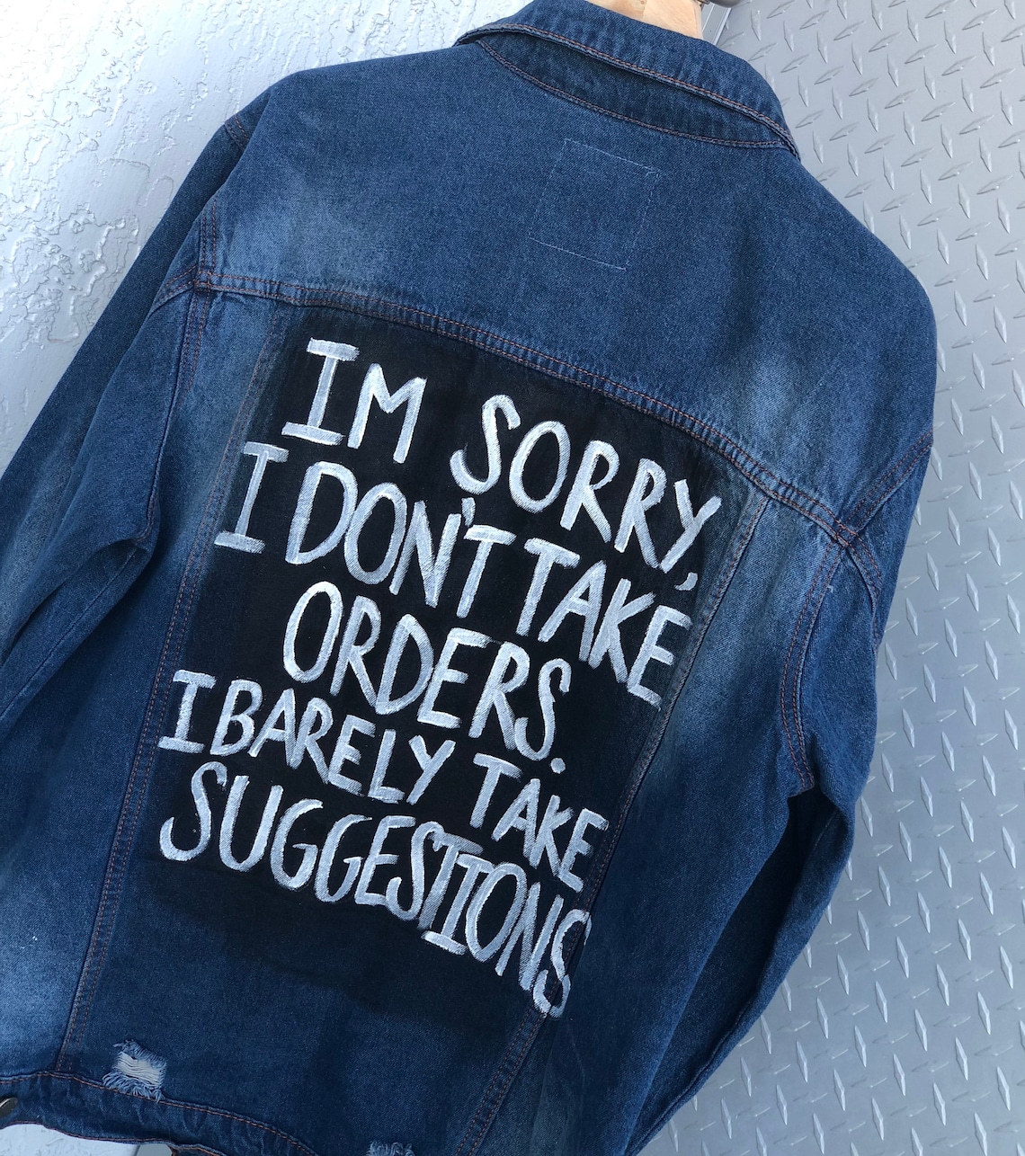 Hand Painted Jean Jackets With Quotes - Etsy