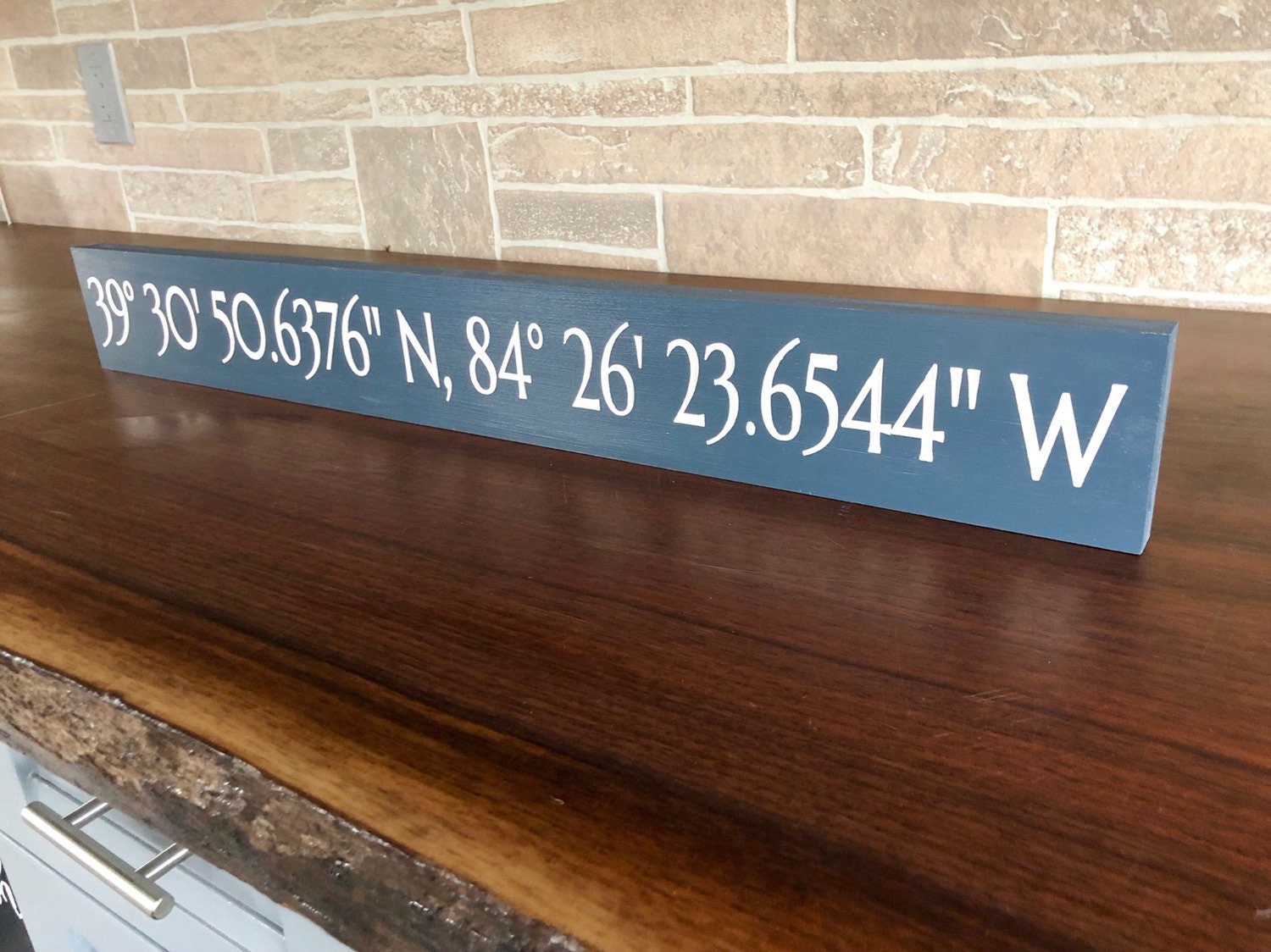 Longitude Latitude Sign for indoors or outdoors Coordinates | Etsy