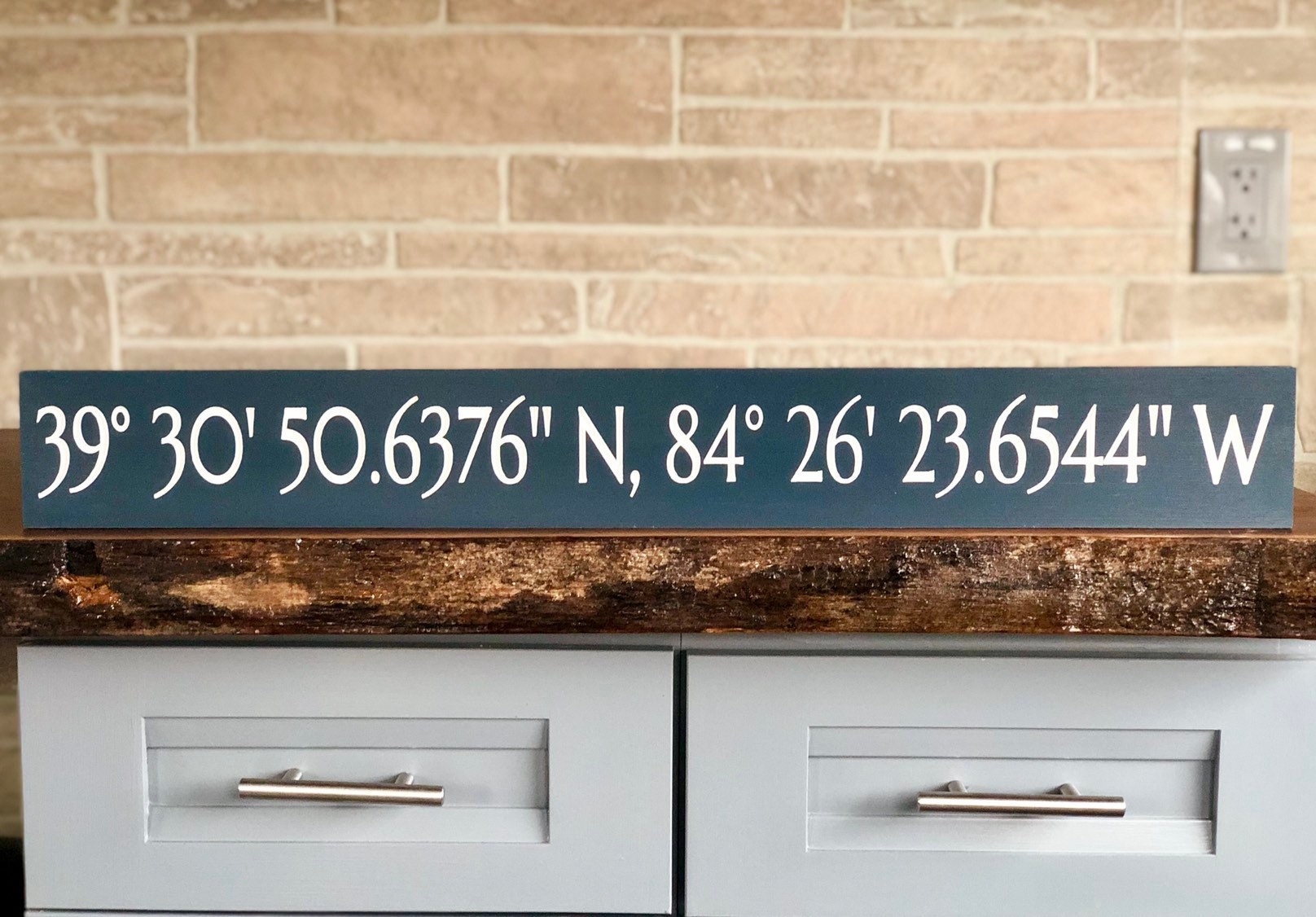 Longitude Latitude Sign for indoors or outdoors Coordinates | Etsy