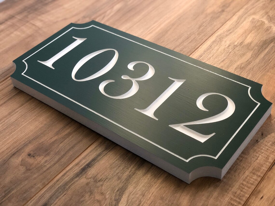 Larger Carved House Number Address Sign Large Housewarming | Etsy