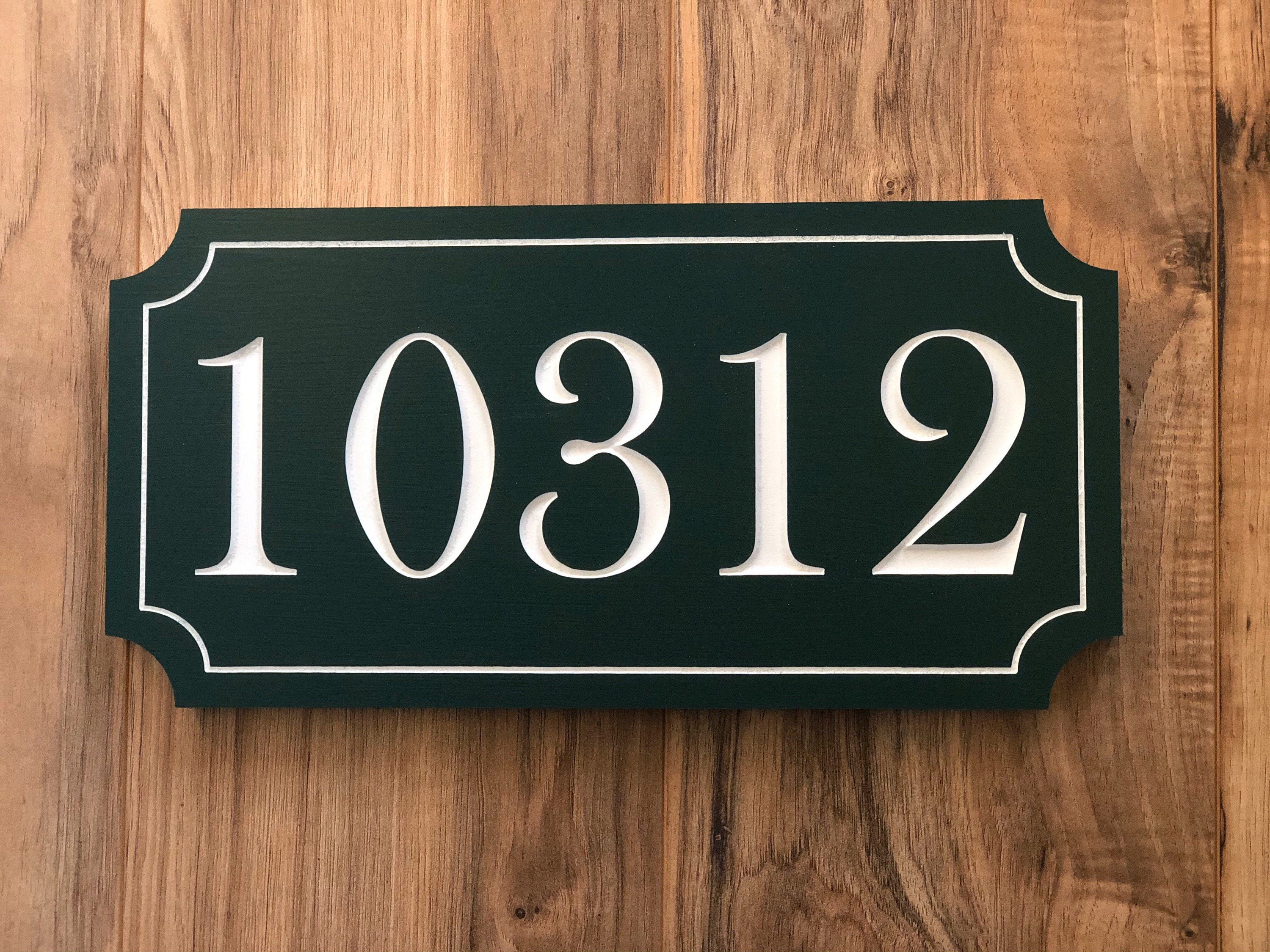 Larger Carved House Number Address Sign Large Housewarming | Etsy
