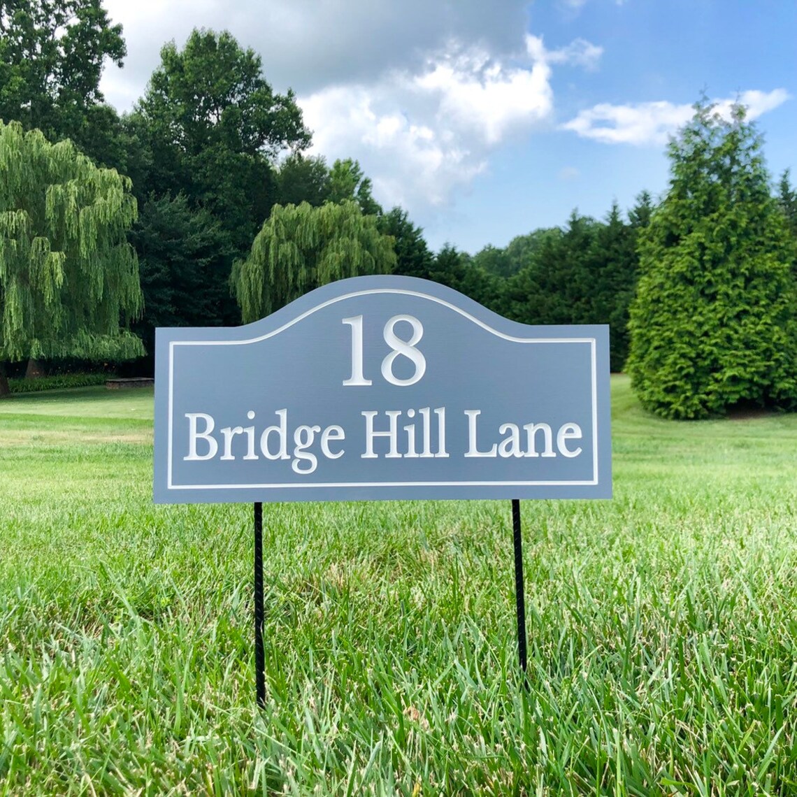 Large Classic House Number Engraved Plaque Housewarming Gift | Etsy