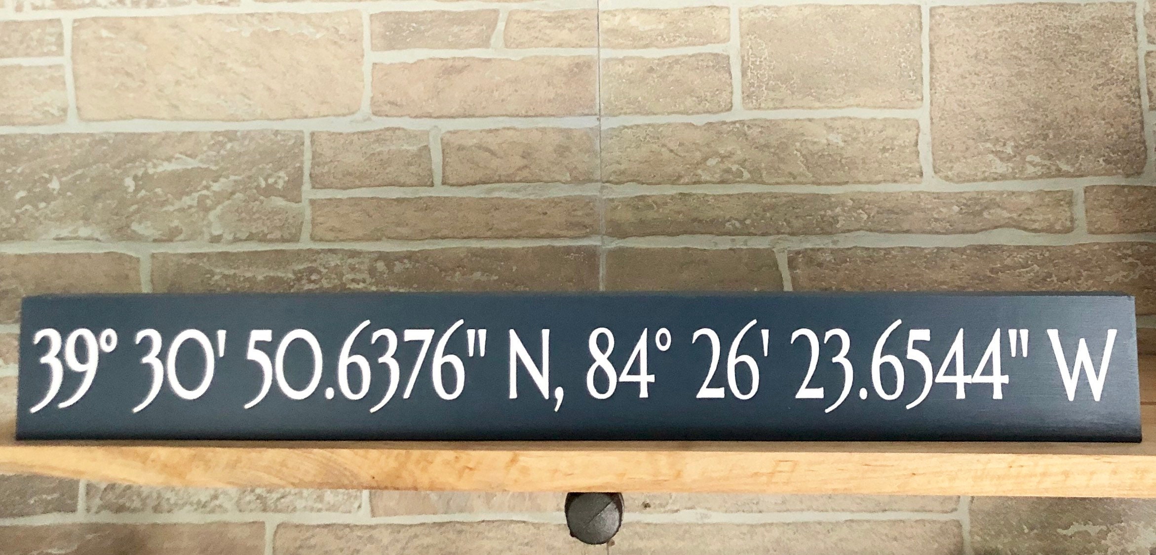 Longitude Latitude Sign for indoors or outdoors Coordinates | Etsy