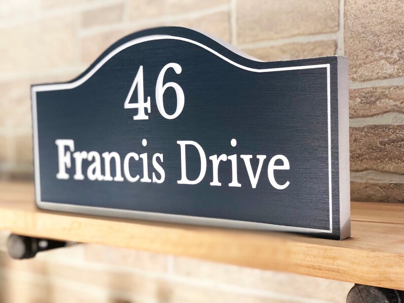 Large Classic House Number Engraved Plaque Housewarming Gift | Etsy