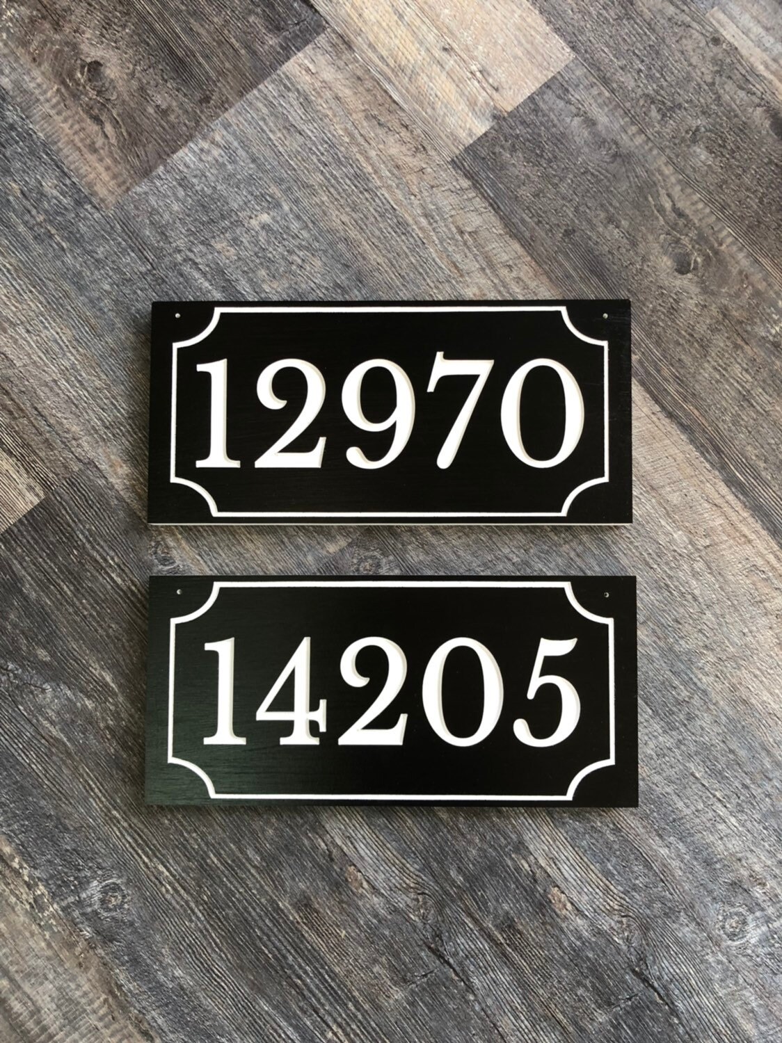 Black Engraved House Number Plaque Housewarming Gift Realtor | Etsy