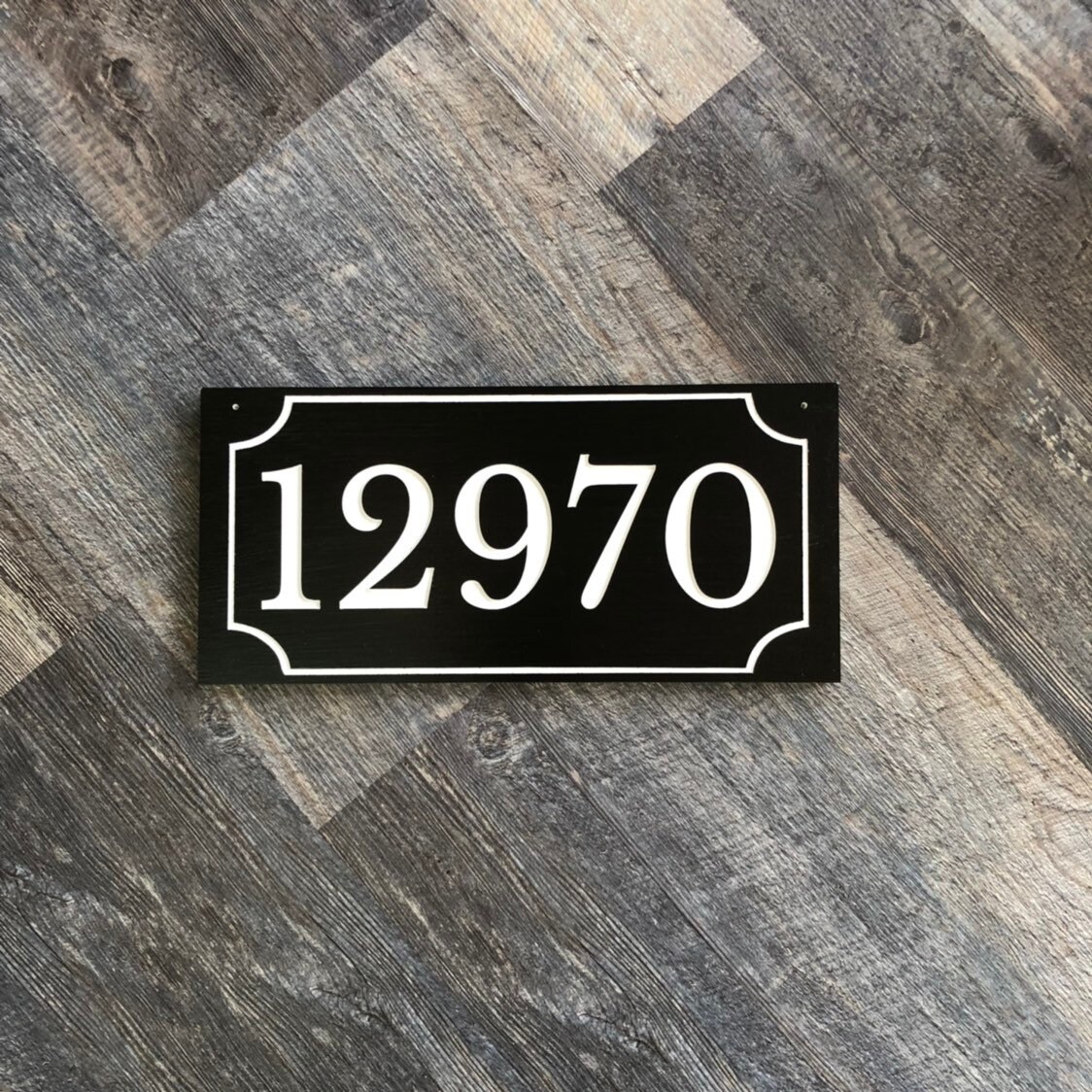 Black Engraved House Number Plaque Housewarming Gift Realtor | Etsy