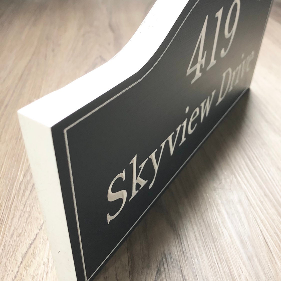 Large Classic House Number Engraved Plaque Housewarming Gift | Etsy