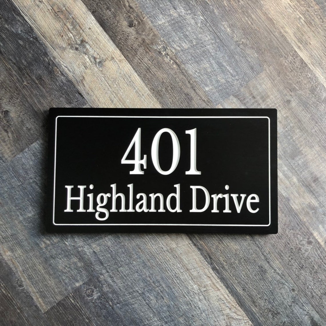 Extra Large Rectangle House Number Engraved Plaque Address | Etsy