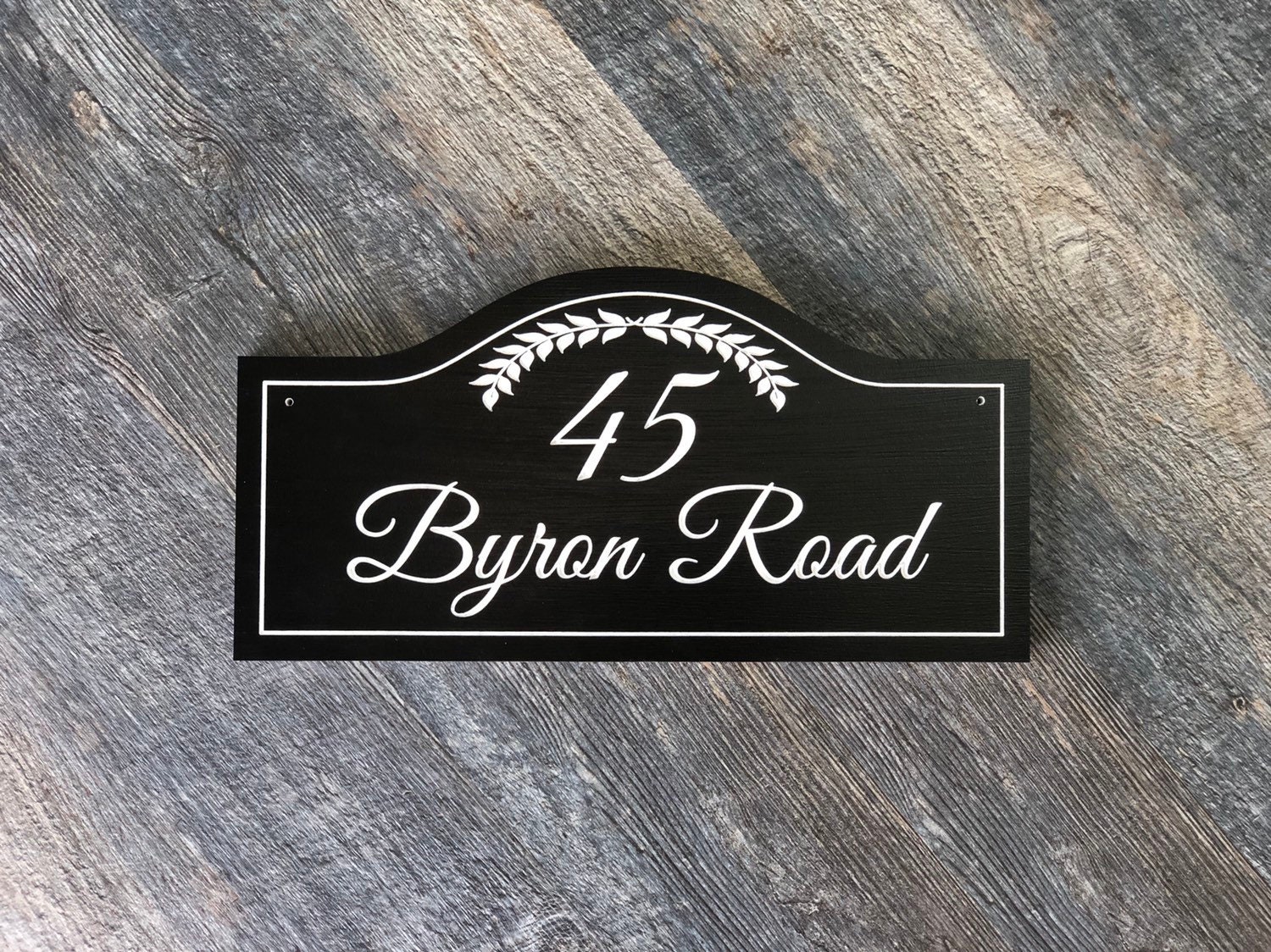 Fancy House Number Engraved Plaque Large Housewarming Gift | Etsy