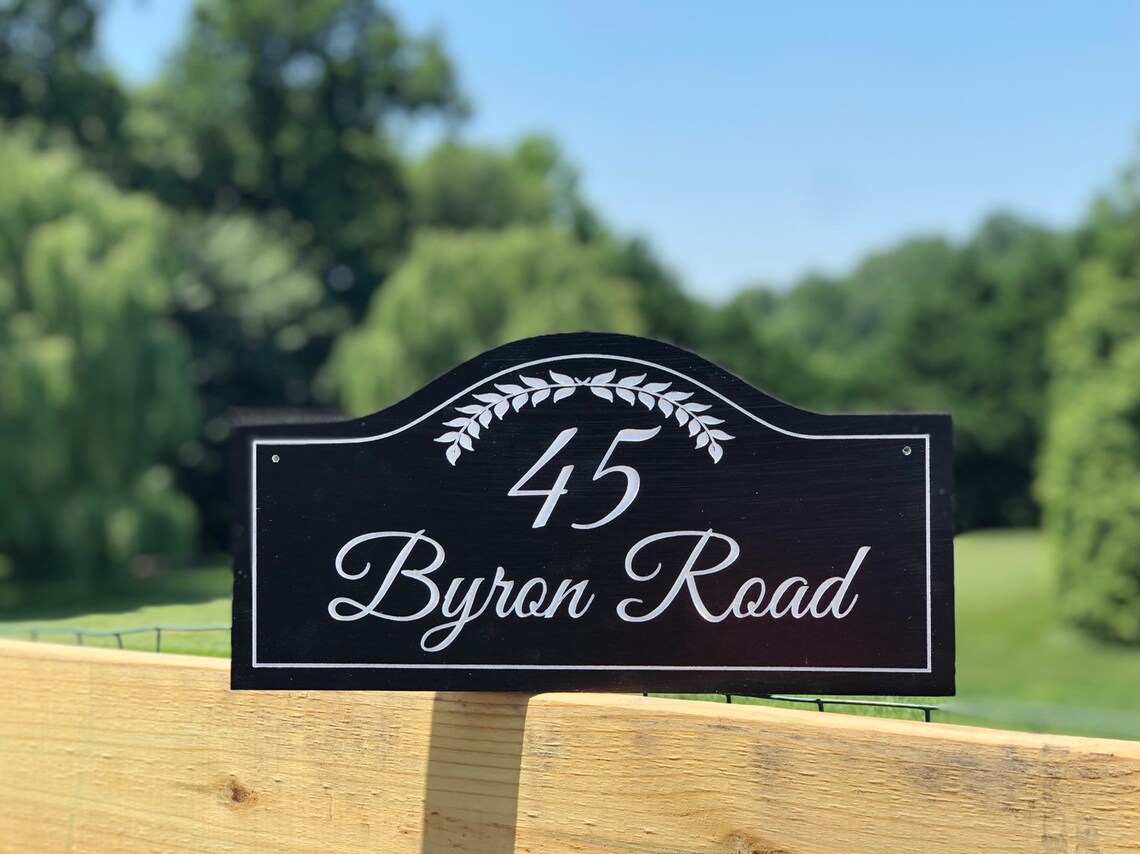 Fancy House Number Engraved Plaque Large Housewarming Gift | Etsy