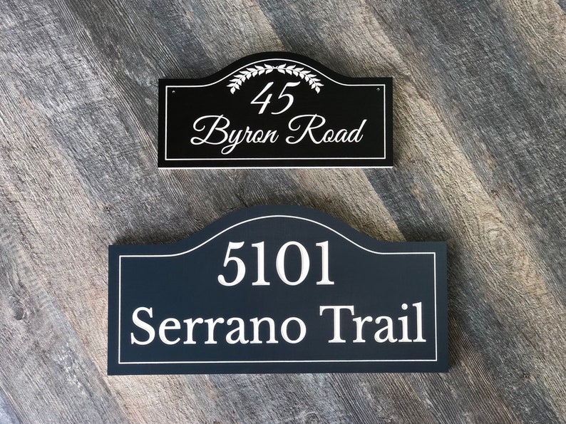 Fancy House Number Engraved Plaque Large Housewarming Gift | Etsy