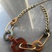 Acrylic Multi Coloured Tortoise Shell Gold Linked Necklace. With a ...
