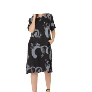 Stunning Lagenlook Neslay Dress With Grey Swirls. Size 12 - Etsy