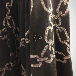 Chain dress with glitter chain design in heavy 100% viscose. | Etsy