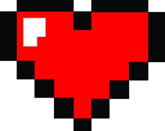 Pixel heart | Etsy