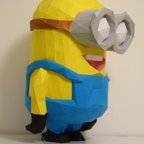 Papercraft Minion SVG DXF PDF Papercraft Minion Minion | Etsy