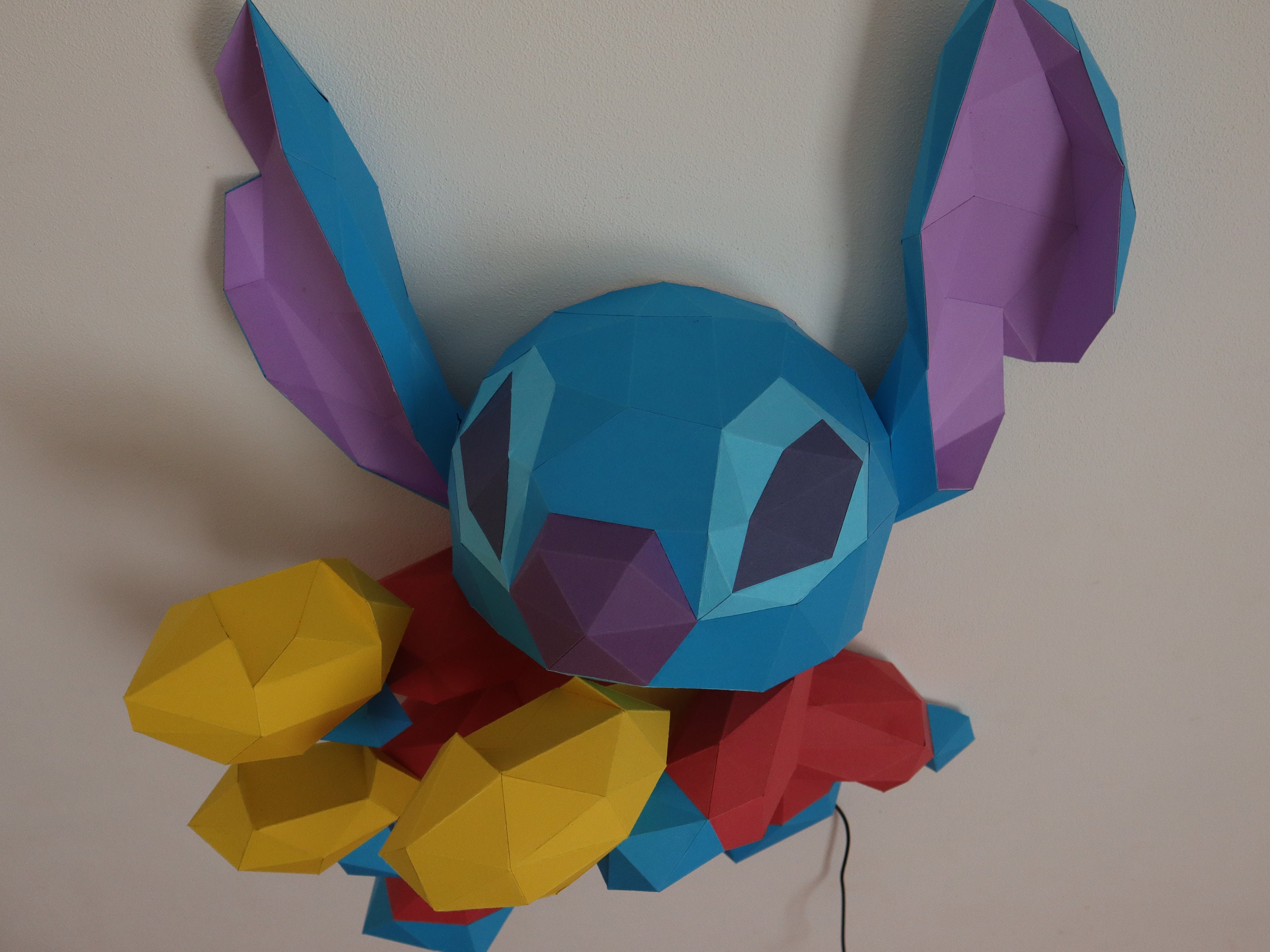 Lilo & Stitch Cartoon Papercraft, DIY PDF, DXF Low Poly, Origami ...