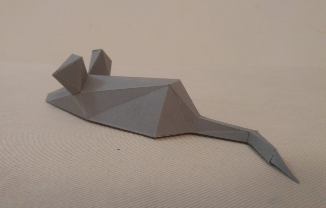 Mouse Low Poly Papercraft, Paper 3d Model, DIY Teplate, PDF, SVG ...