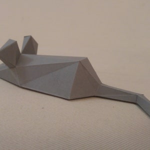 Mouse Low Poly Papercraft, Paper 3d Model, DIY Teplate, PDF, DXF ...