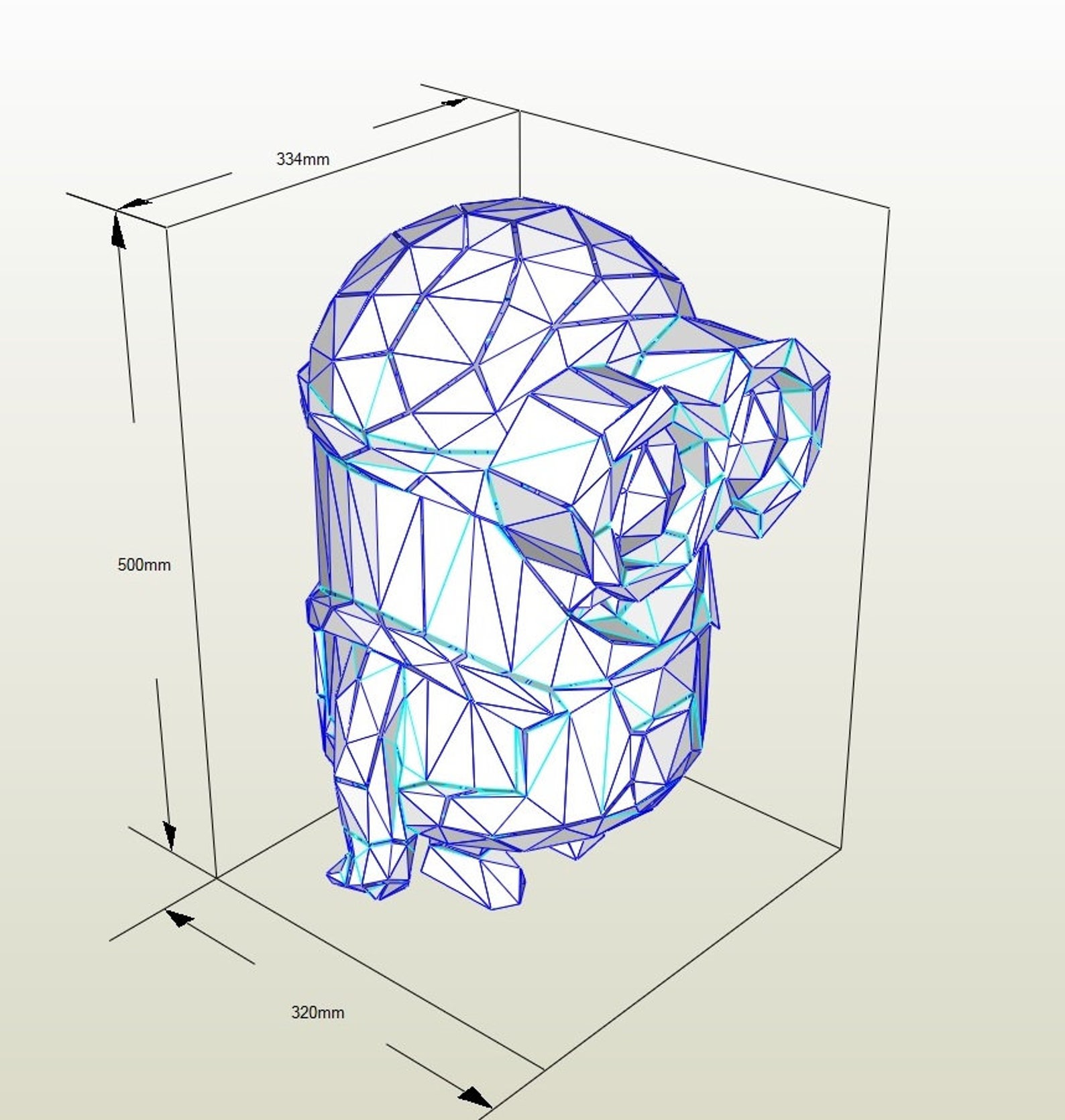 Papercraft Minion SVG DXF PDF Papercraft Minion Minion | Etsy