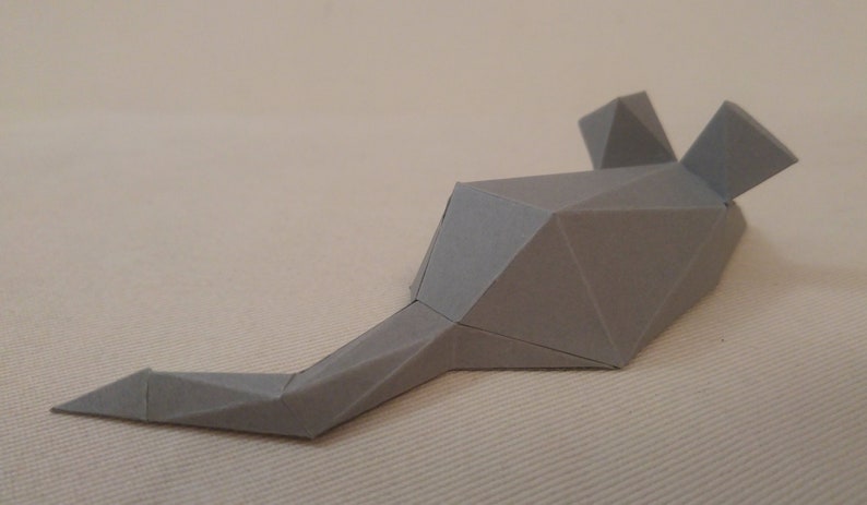 Mouse Low Poly Papercraft, Paper 3d Model, DIY Teplate, PDF, DXF ...