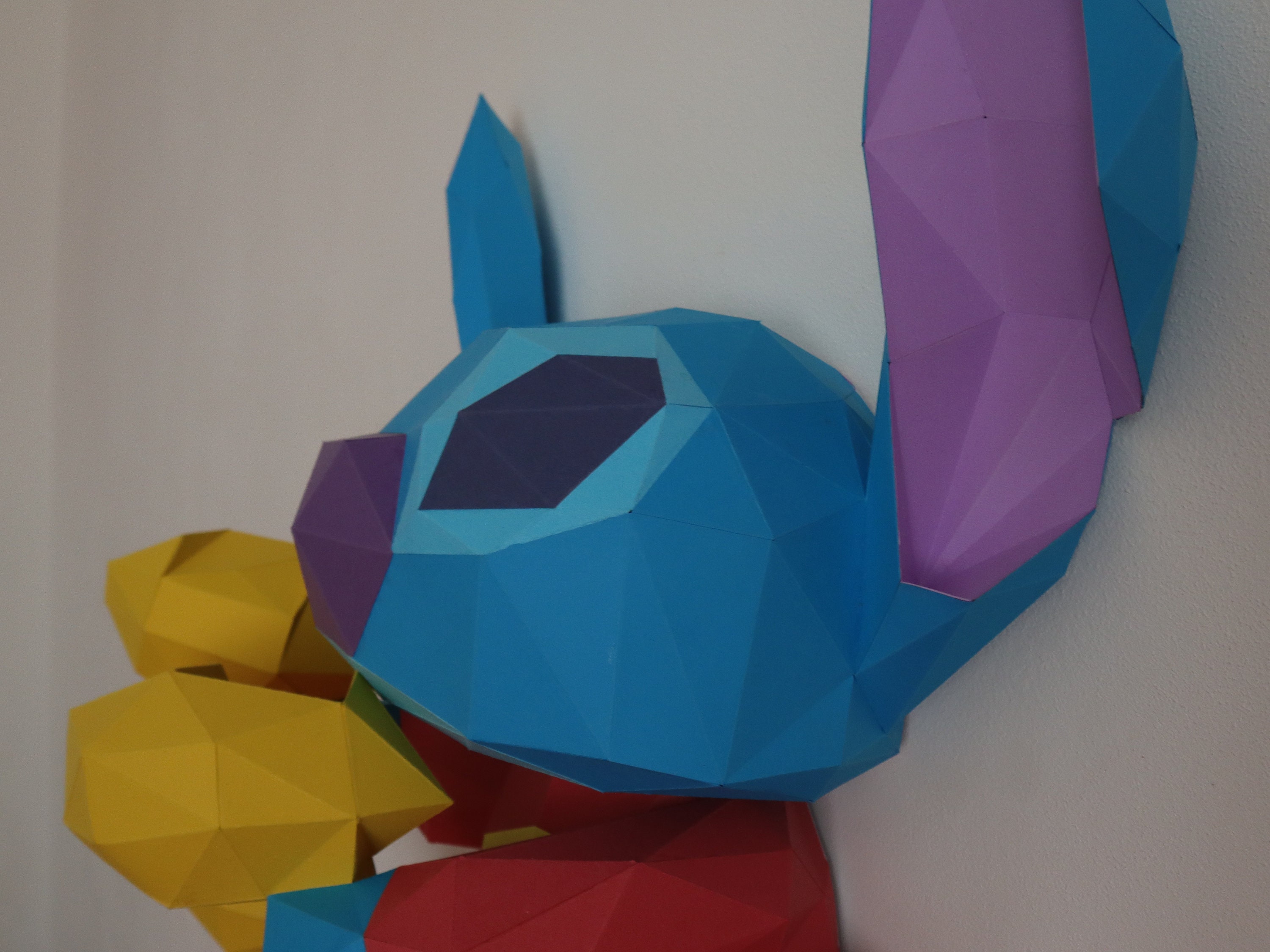 Lilo & Stitch Cartoon Papercraft, DIY PDF, DXF Low Poly, Origami ...