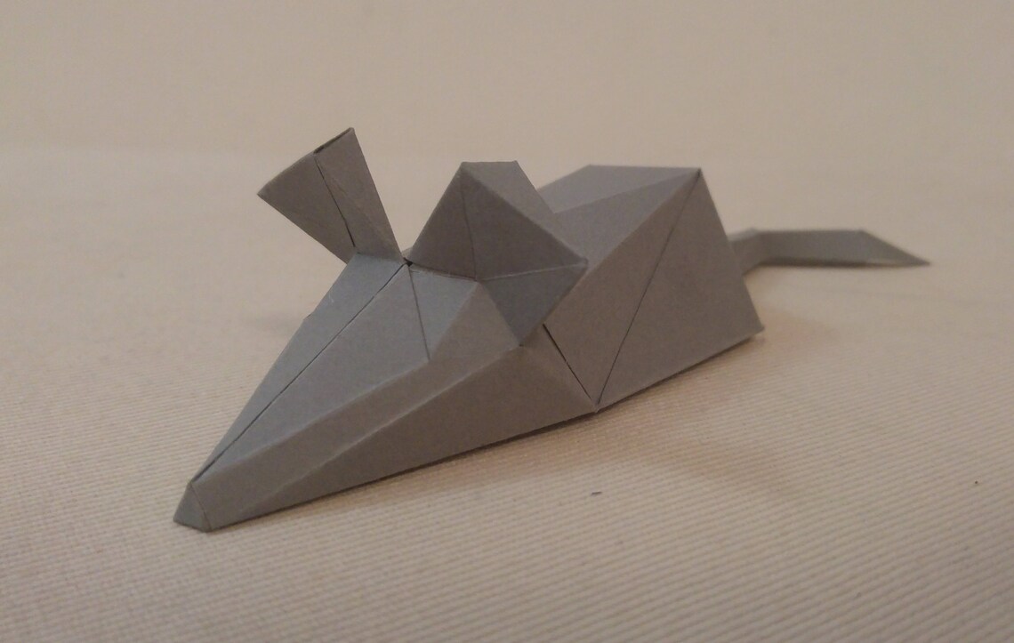 Mouse Low Poly Papercraft, Paper 3d Model, DIY Teplate, PDF, SVG ...