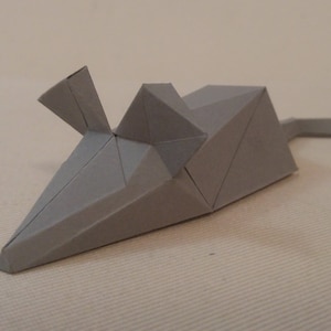 Mouse Low Poly Papercraft, Paper 3d Model, DIY Teplate, PDF, DXF ...
