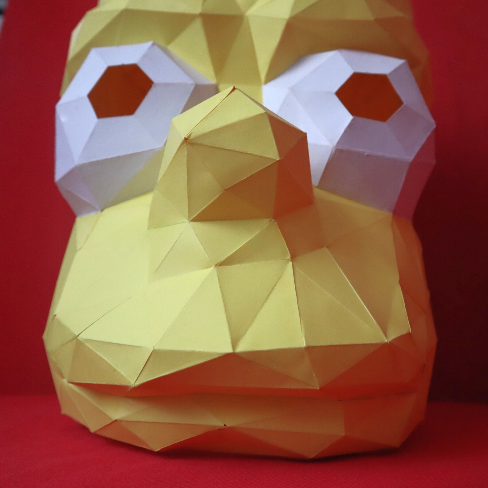 Bart Simpson Papercraft Mask: Low Poly Template (PDF, DXF) - Etsy