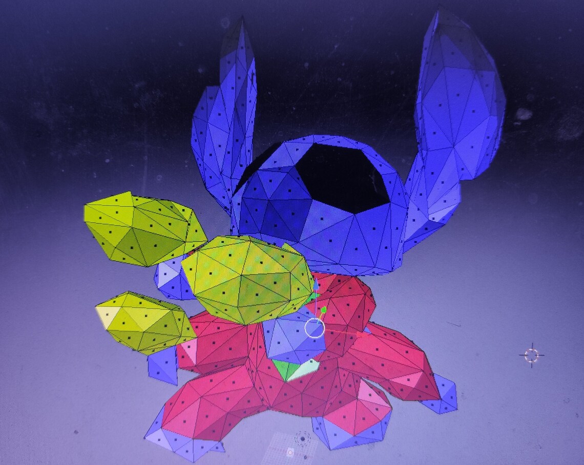 Lilo & Stitch Papercraft Sculpture: Low Poly 3D Model (PDF, DXF) - Etsy UK