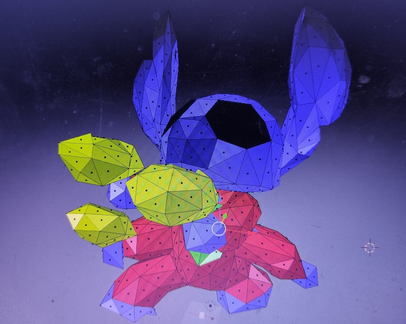 Lilo & Stitch Papercraft Sculpture: Low Poly 3D Model (PDF, DXF) - Etsy UK