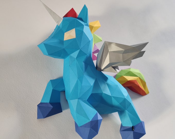 Pegasus Papercraft, 3D Papercraft - Build Your Own Low Poly Paper ...