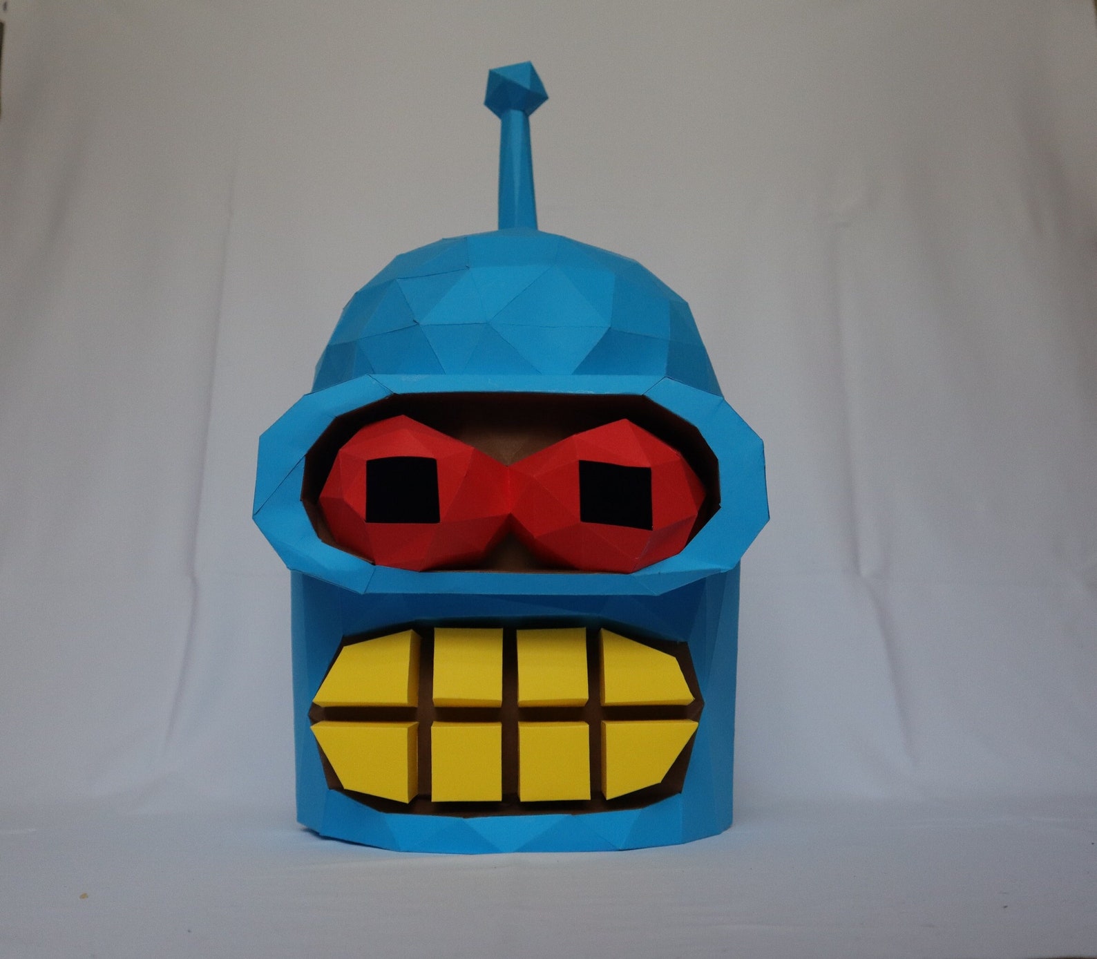 Futurama Bender Papercraft Mask: Low Poly Head (PDF, DXF) - Etsy
