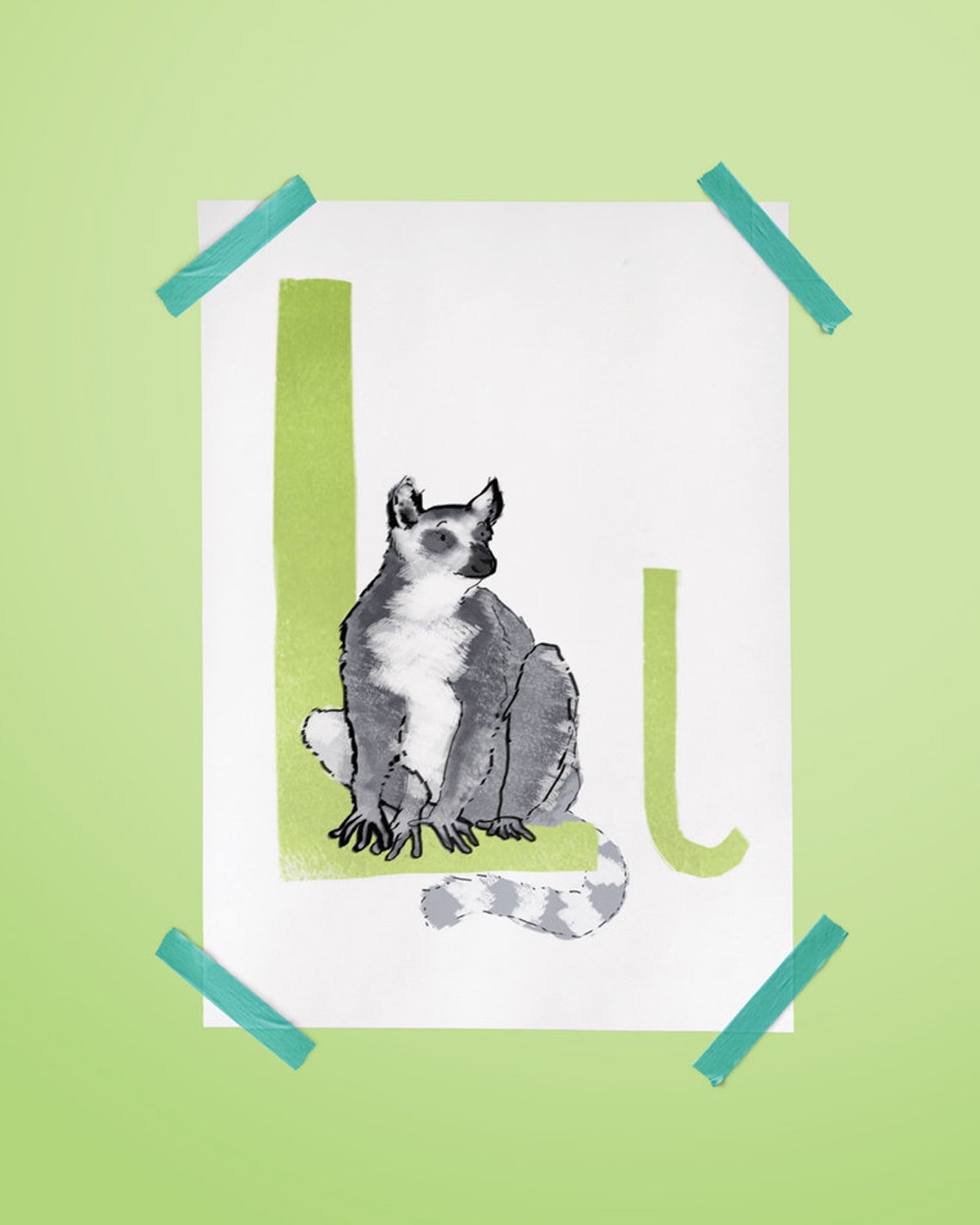 Animal Alphabet A5 Letter Prints - Etsy