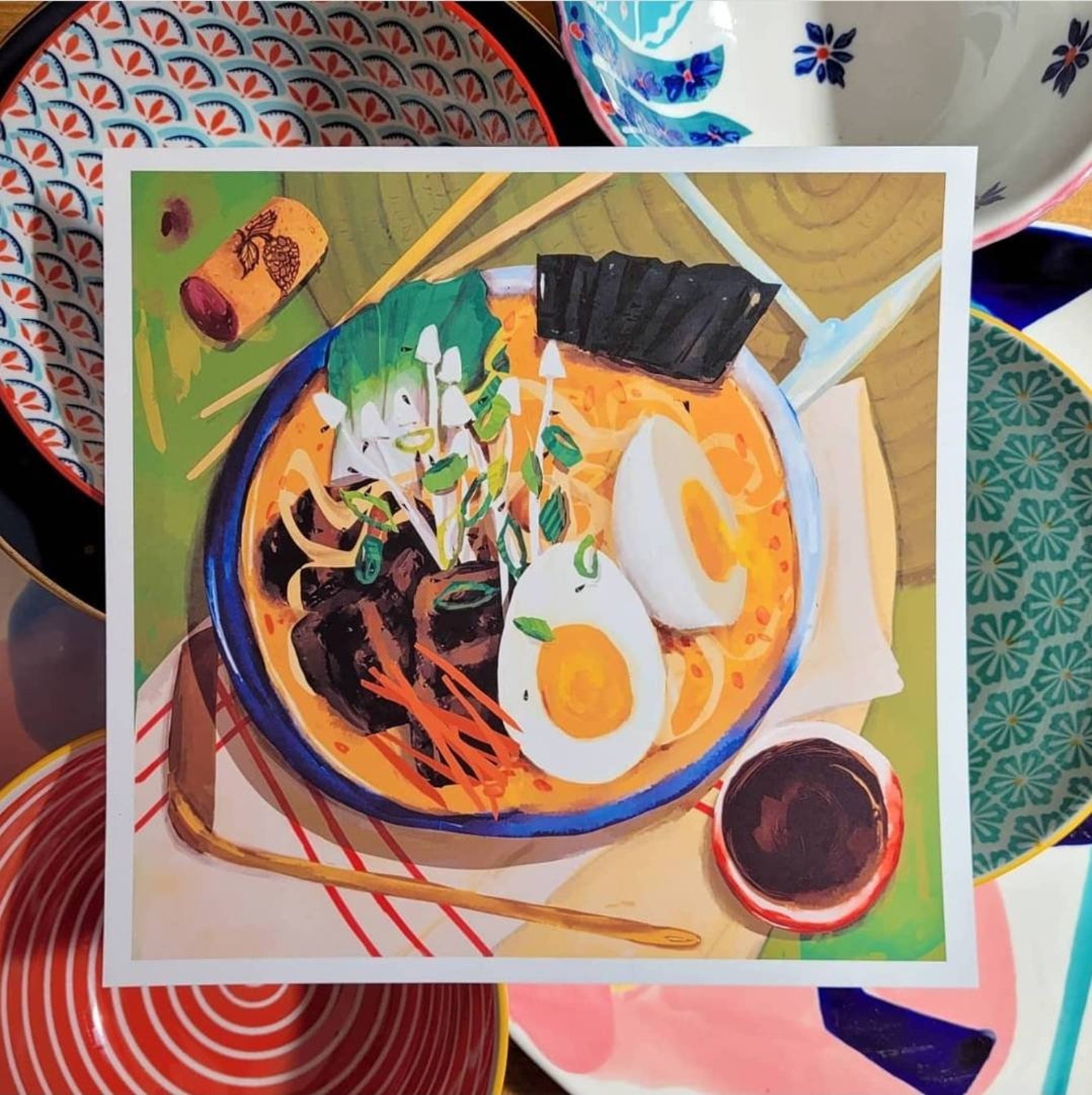 Ramen Print Food Print Modern Kitchen Decor Illustration | Etsy