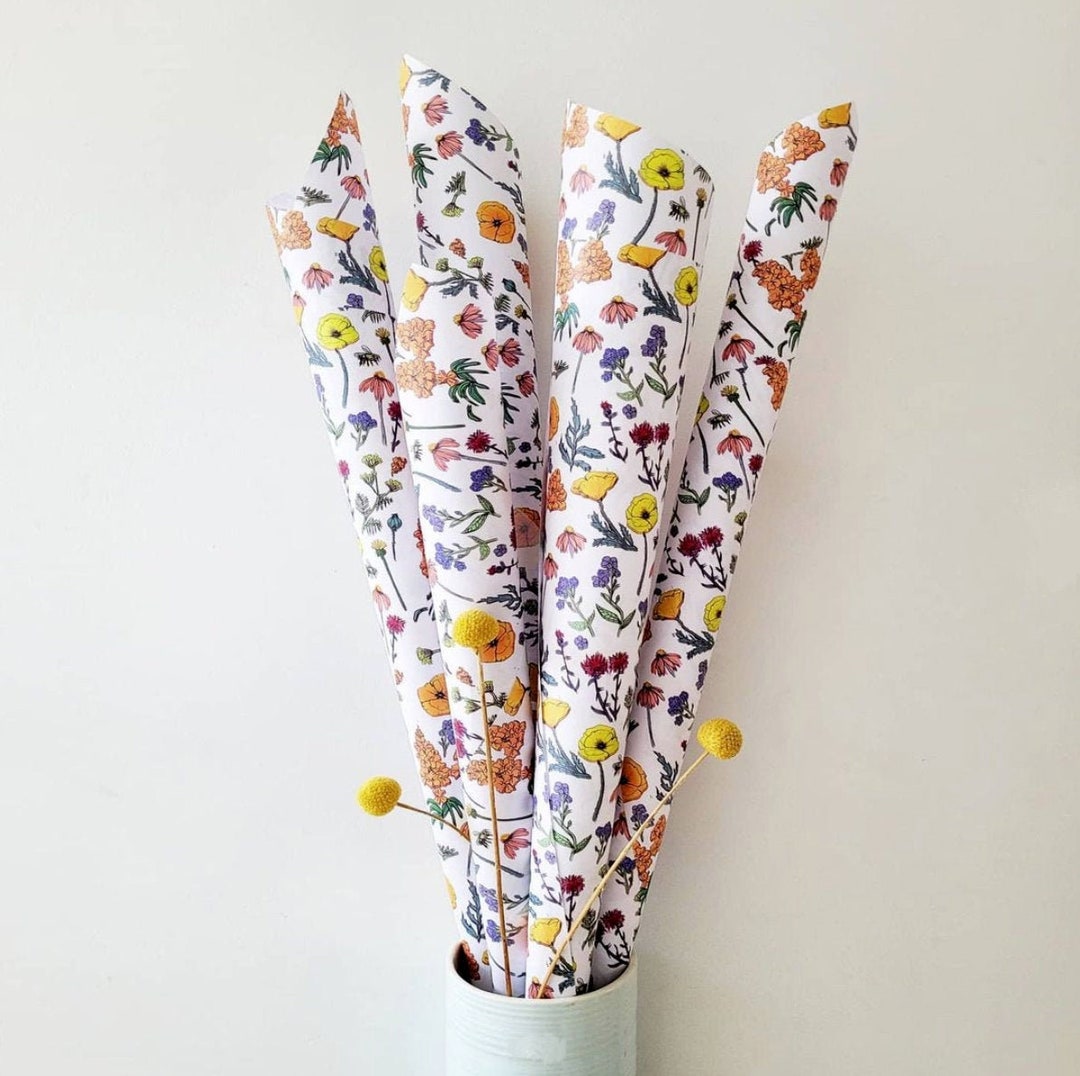 Large Luxury British Wildflower Wrapping Paper - Etsy