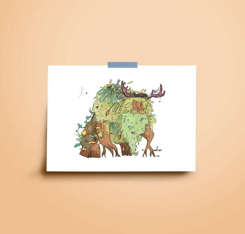 A4 Forest Guardian Print | Etsy