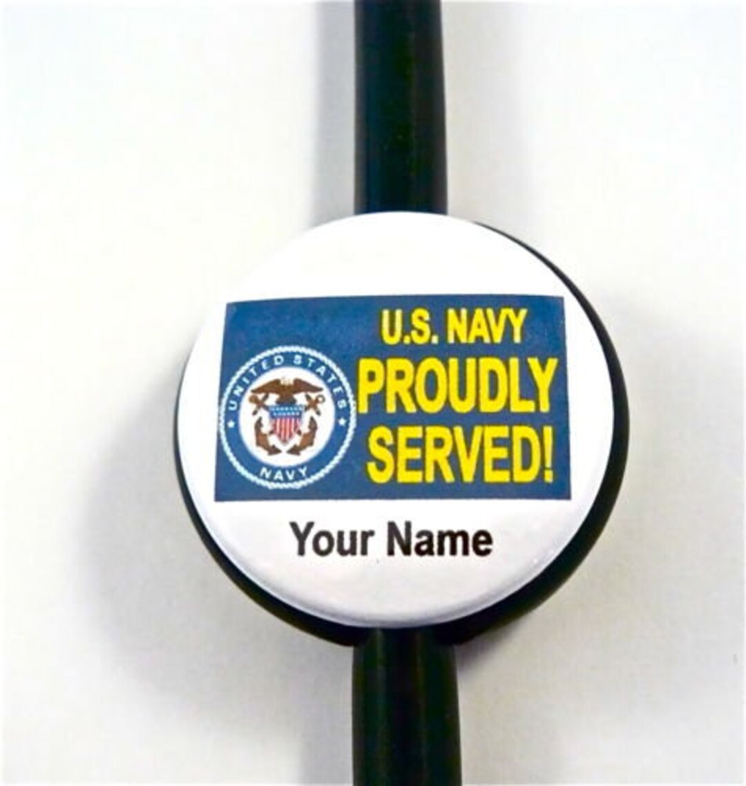 Id Stethoscope Name Tag US Navy Proudly Served of Love RN ER Icu Nurse ...