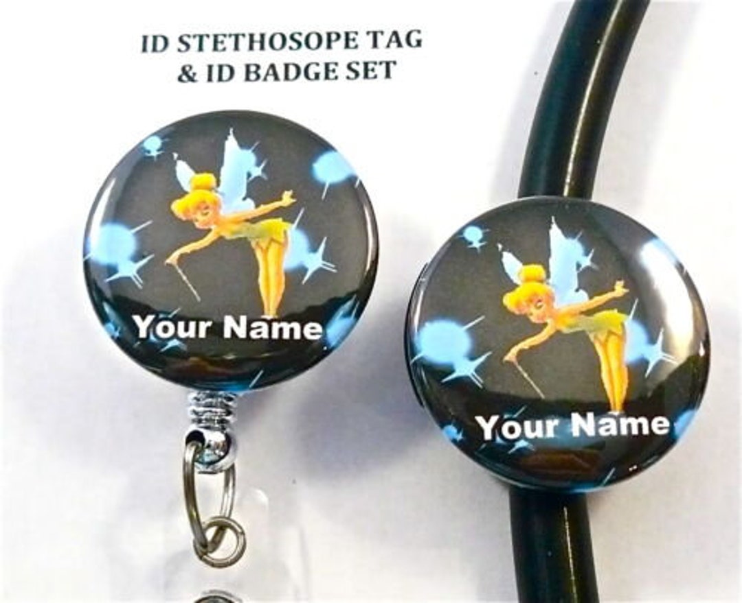 Twilight Tinkerbell ID Stethoscope Name Tag Reel Badge Set - Etsy