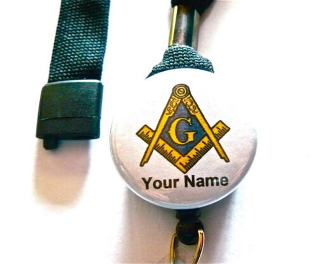 Masonic Lanyard and Id Retractable Reel Badge Nurse Medical ER RN Emt ...