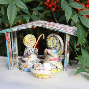 Recycled Nativity Set Fair Trade Creche Handmade Nativity - Etsy
