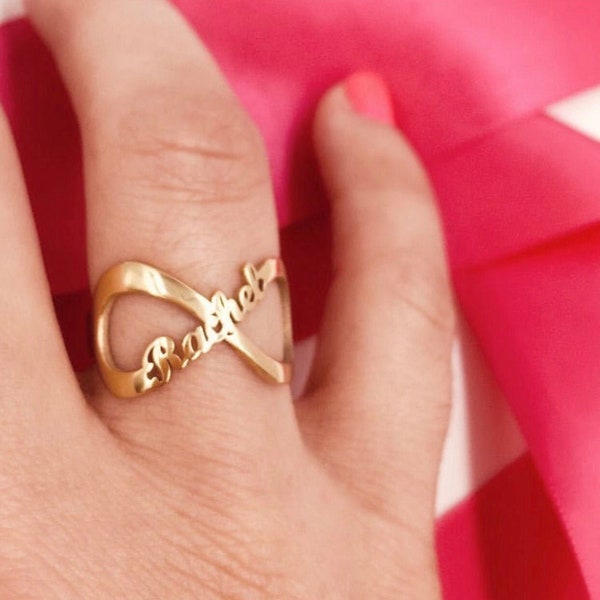 Infinity Name Ring - Etsy