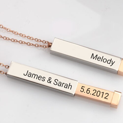 Hidden Message Necklace 3d Secret Message Necklace - Etsy