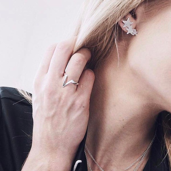V Shaped Ring - Etsy